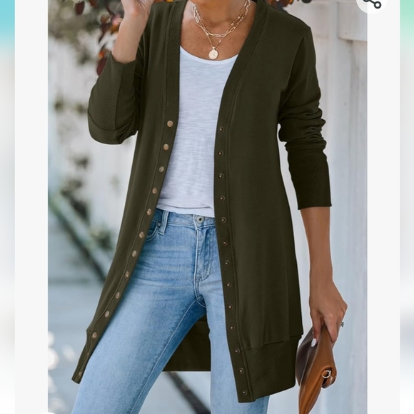 Merokeety | Sweaters | Merokeety Long Button Snap Cardigan Xl | Poshmark